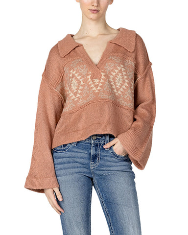 Women's Aztec Printed Knit Sweater – Skip's Western Outfitters
