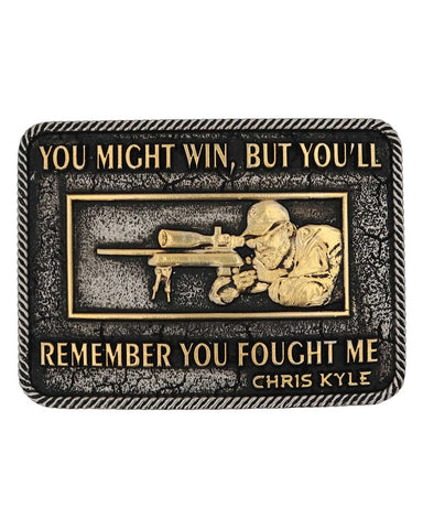 You'll Remember, Chris Kyle Attitude Belt Buckle – Skip's Western ...